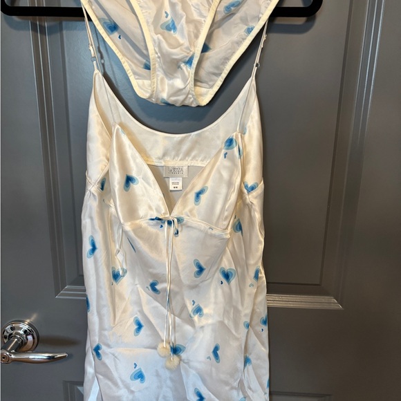 La SENZA | Intimates & Sleepwear | La Senza Cream And Blue Heart Silk ...